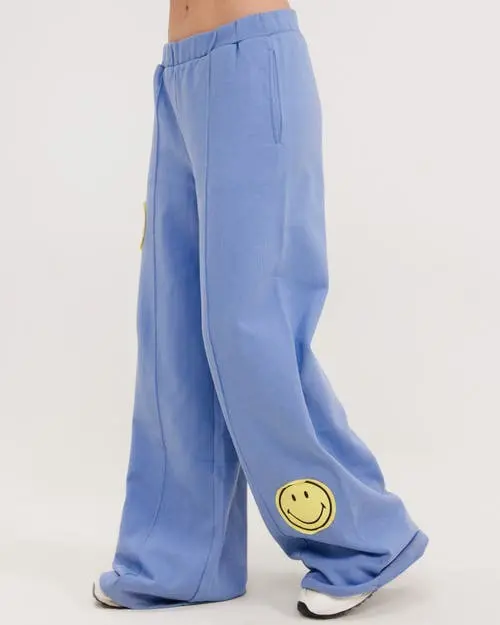 SAMII RYAN Smiley Straight Leg Pants - Blue