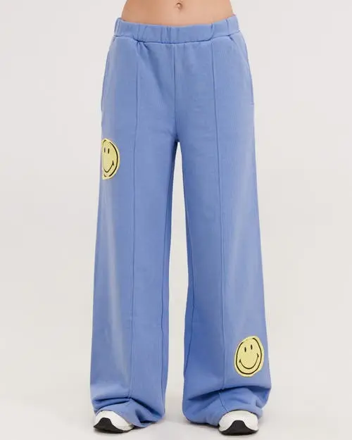 SAMII RYAN Smiley Straight Leg Pants - Blue
