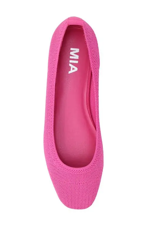 Mia Raisa Stretch Knit Flat - Hot Pink
