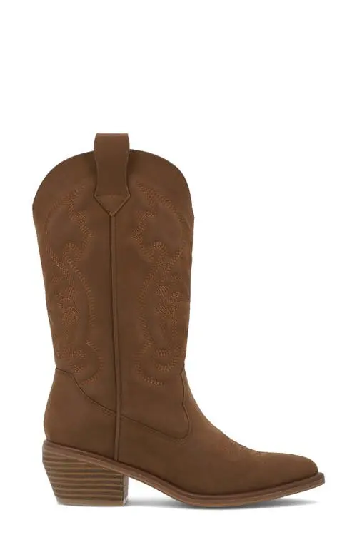 Mia Kelsha Metallic Western Boots - Chocolate