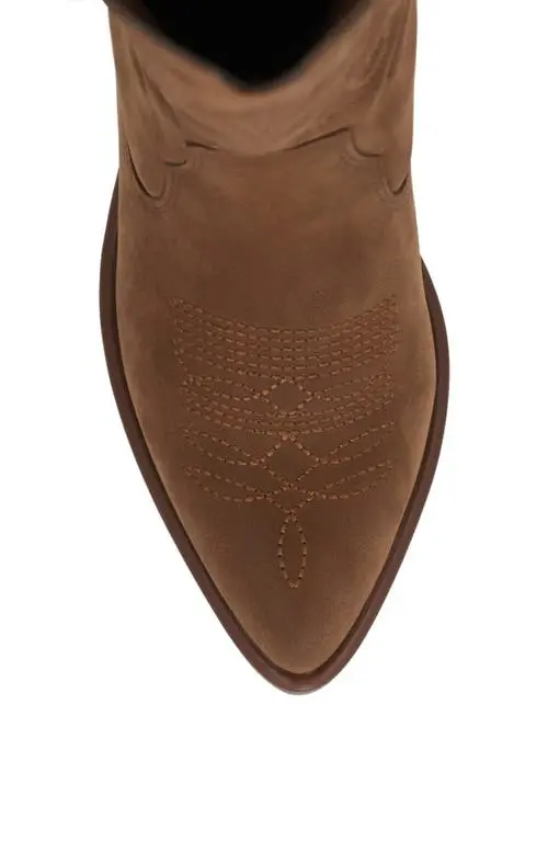 Mia Kelsha Metallic Western Boots - Chocolate