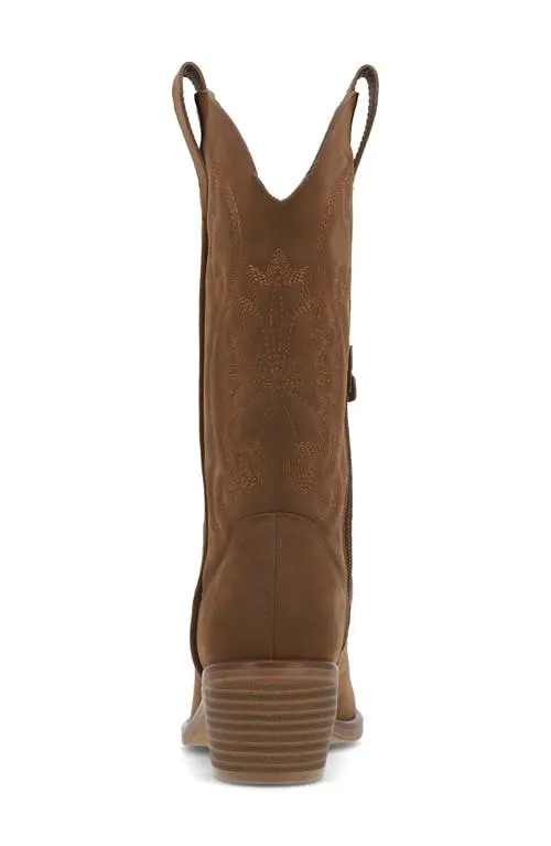 Mia Kelsha Metallic Western Boots - Chocolate