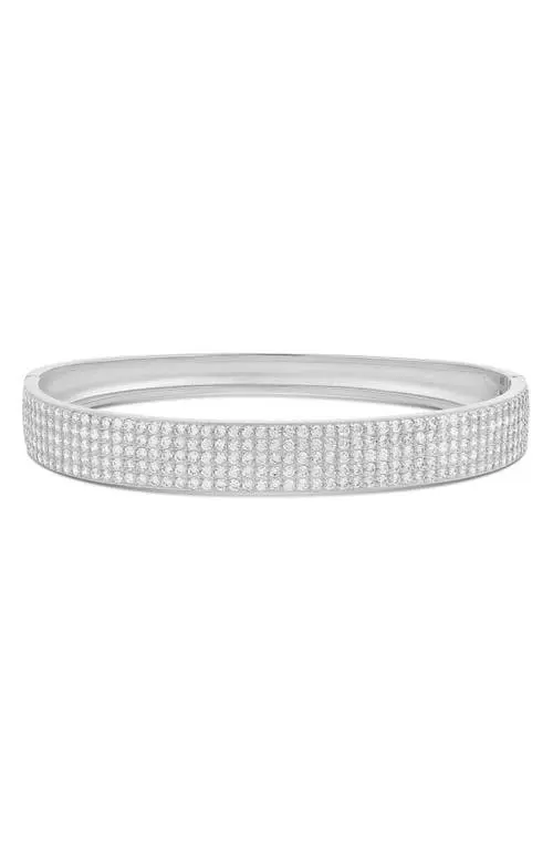 SHYMI Five Row Pavé Bangle Bracelet - Silver