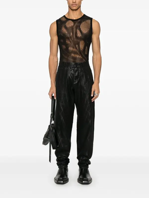 MUGLER Waxed Jeans - Black