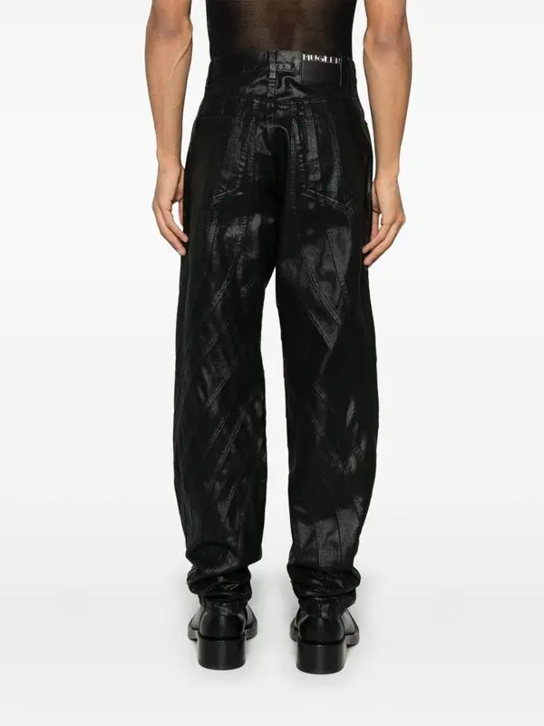 MUGLER Waxed Jeans - Black