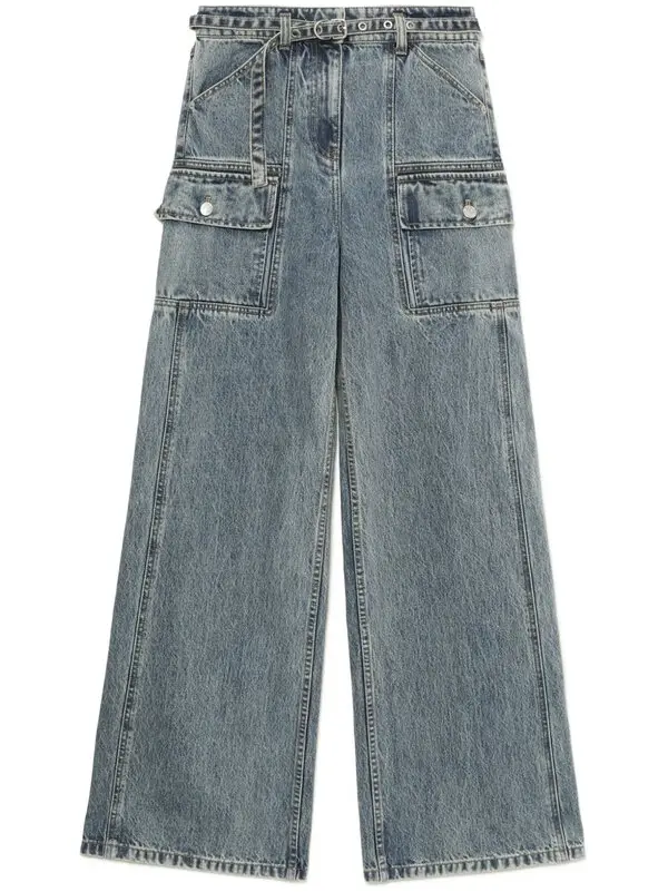 3.1 Phillip Lim Belted Wide-leg Jeans