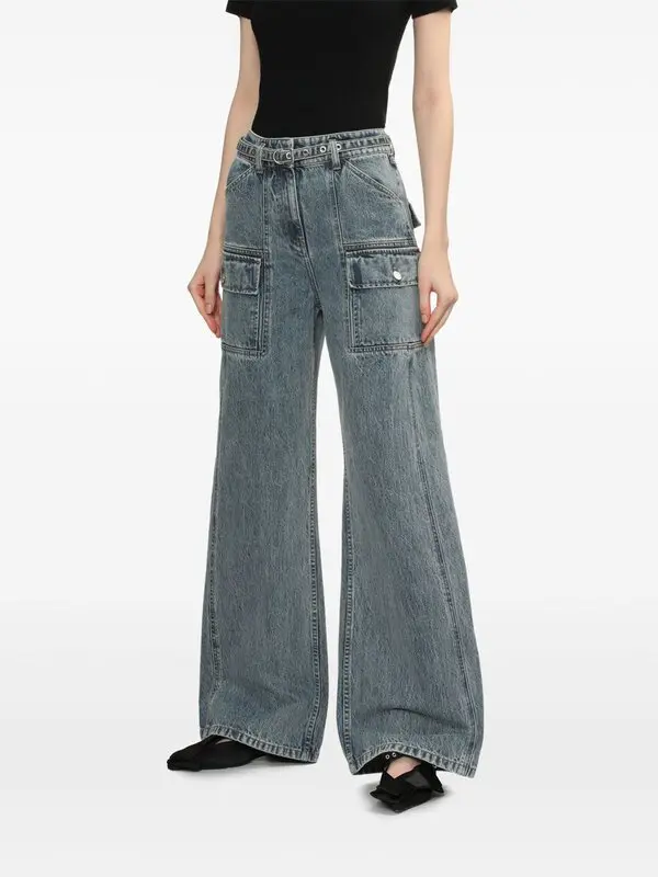 3.1 Phillip Lim Belted Wide-leg Jeans