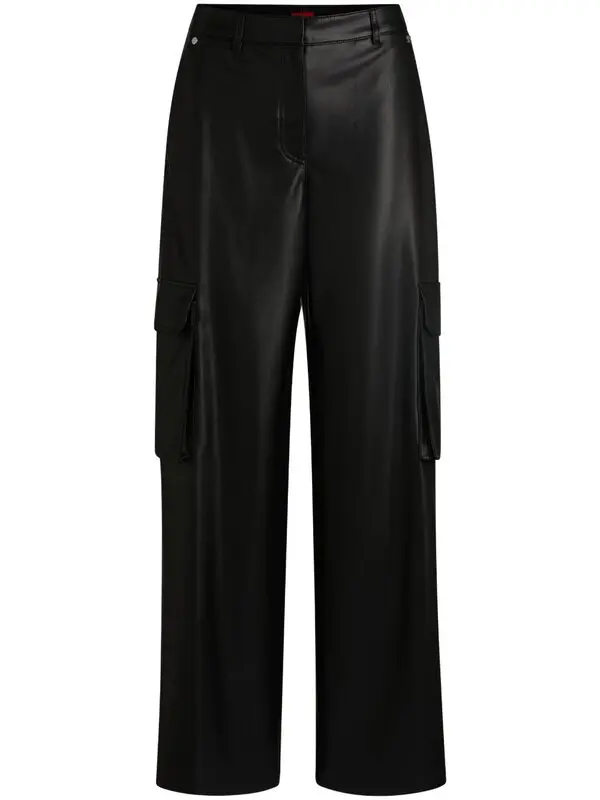 Hugo Faux-leather Cargo Trousers