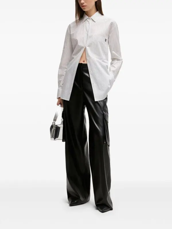 Hugo Faux-leather Cargo Trousers