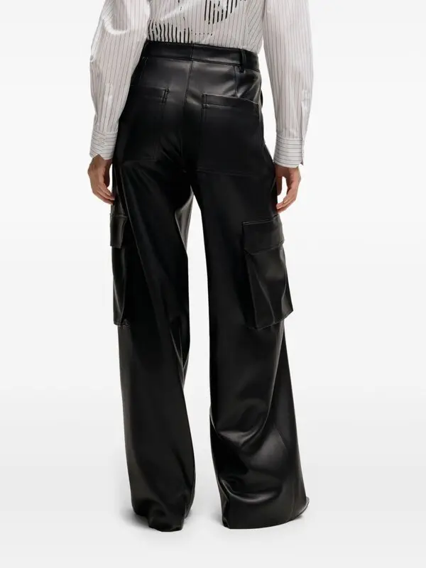 Hugo Faux-leather Cargo Trousers