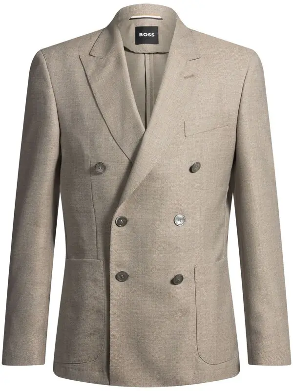Hugo Boss Double-breasted Blazer - Neutrals