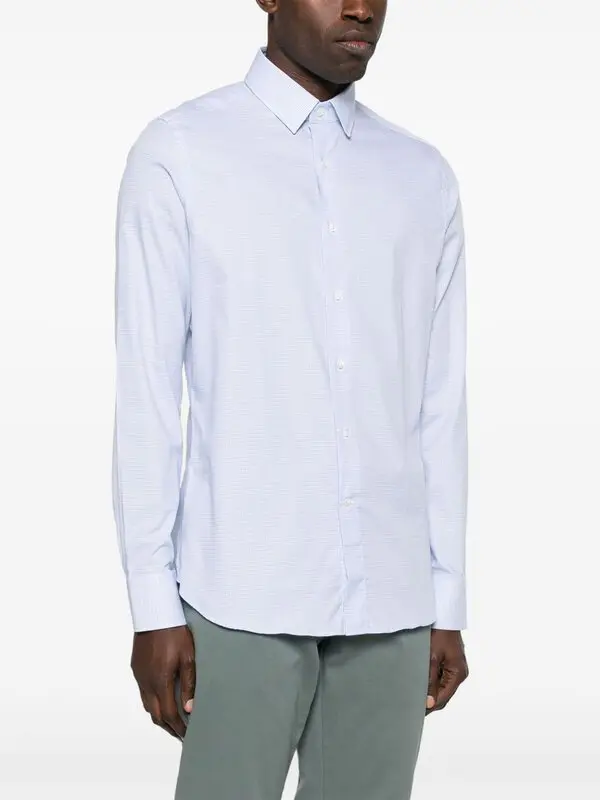 Canali Grid-pattern Shirt