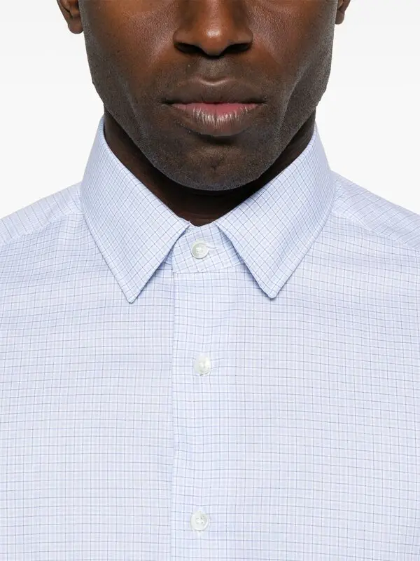 Canali Grid-pattern Shirt