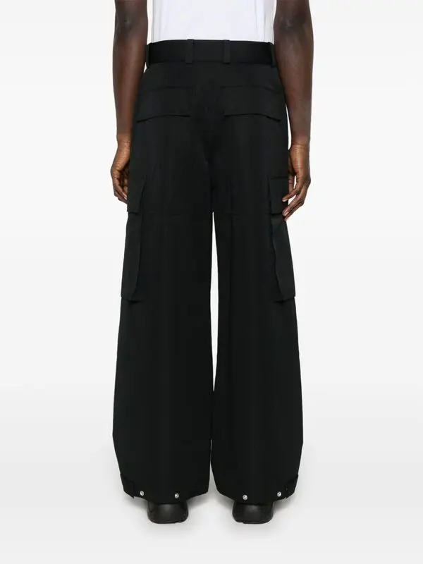 JIL SANDER Belted Cargo Trousers - Black
