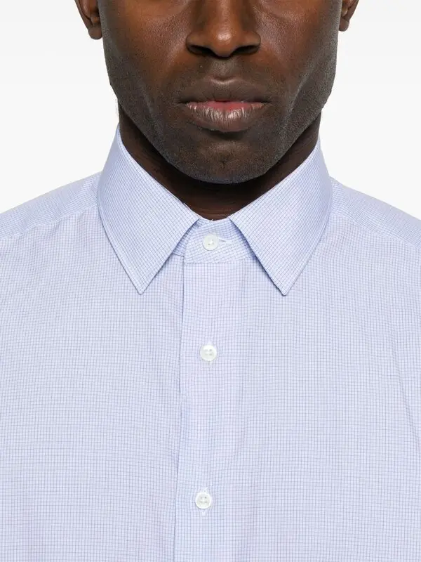 Canali Grid-pattern Shirt