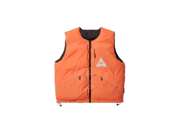 PALACE Ptech Reversible Puffa Vest - Orange
