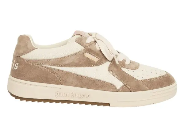Palm Angels University Leather Sneakers - Beige