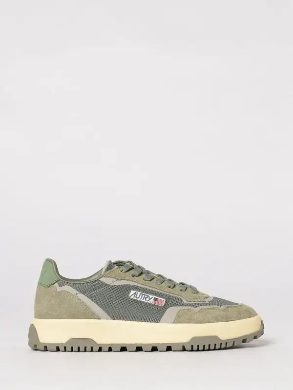 AUTRY Suede And Mesh Low Top Sneakers - Green