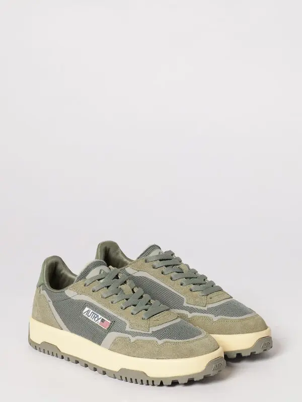 AUTRY Suede And Mesh Low Top Sneakers - Green