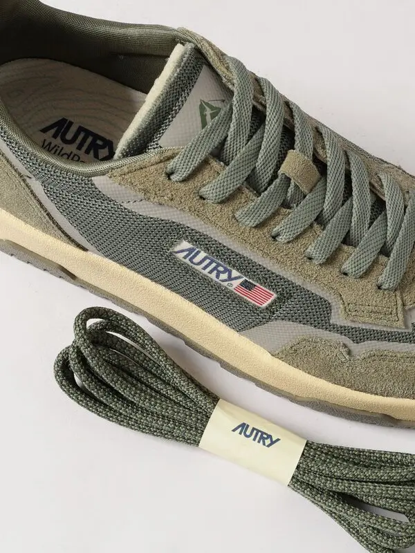 AUTRY Suede And Mesh Low Top Sneakers - Green