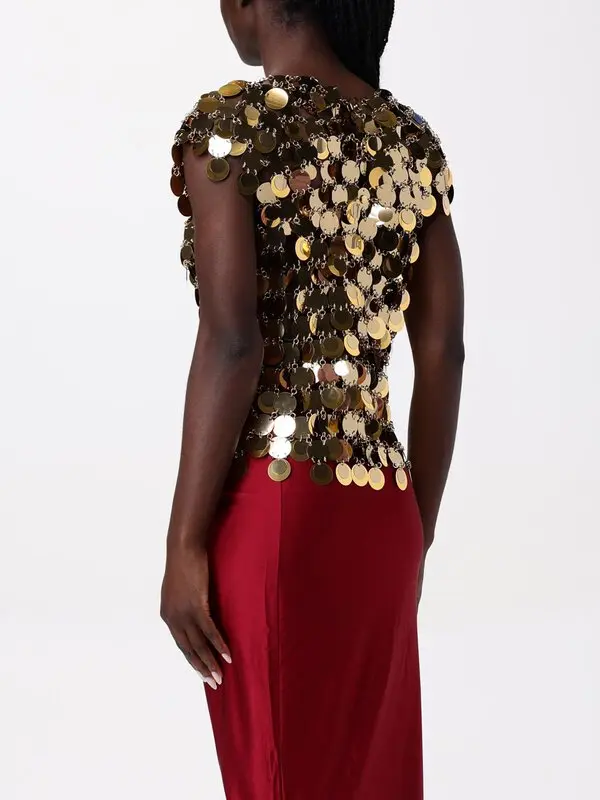 Rabanne Embellished Top - Gold