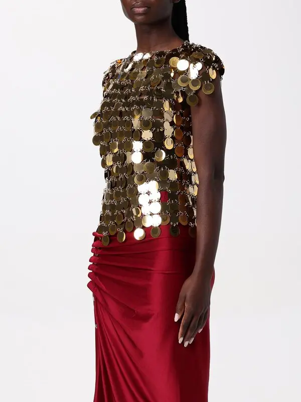 Rabanne Embellished Top - Gold