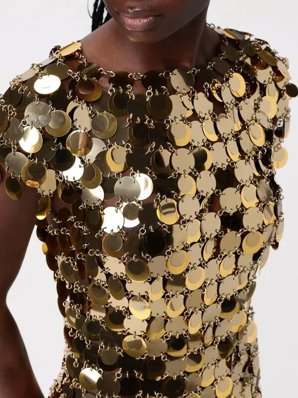 Rabanne Embellished Top - Gold