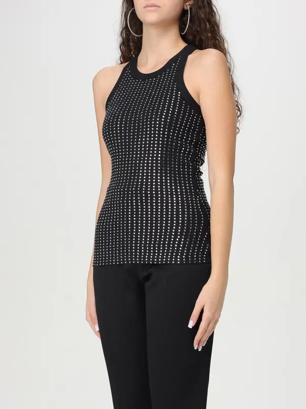 Attico Embellished Crewneck Top - Black