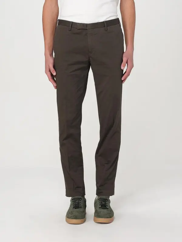 PT TORINO Stretch Cotton Chino Trousers - Brown