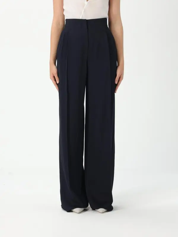 Emporio Armani Wide Leg Trousers - Navy