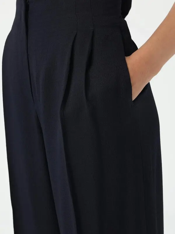 Emporio Armani Wide Leg Trousers - Navy