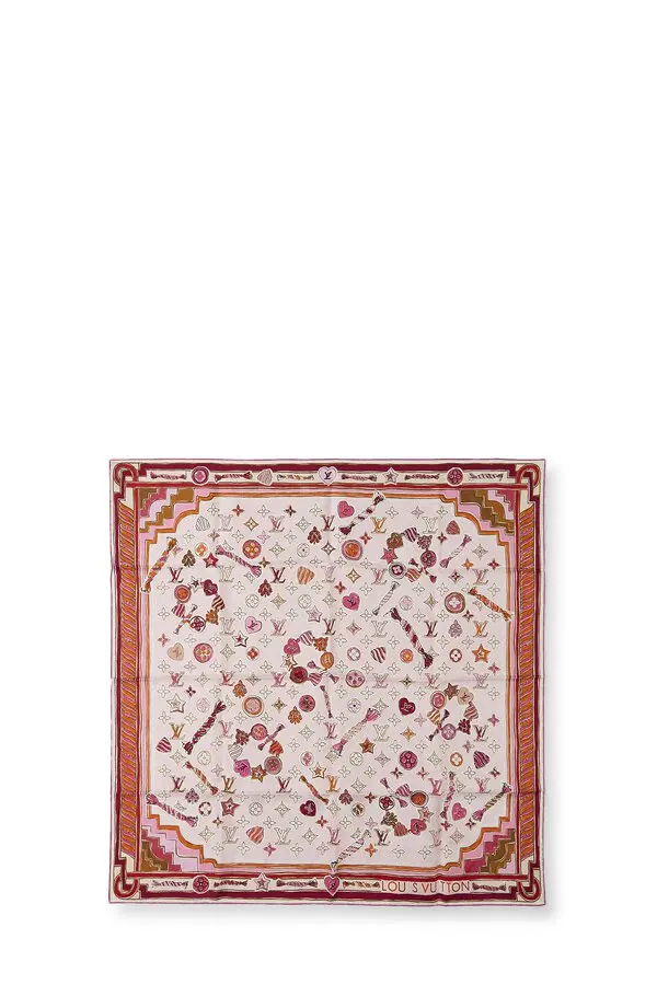 LOUIS VUITTON Monogram Silk Scarf - Pink