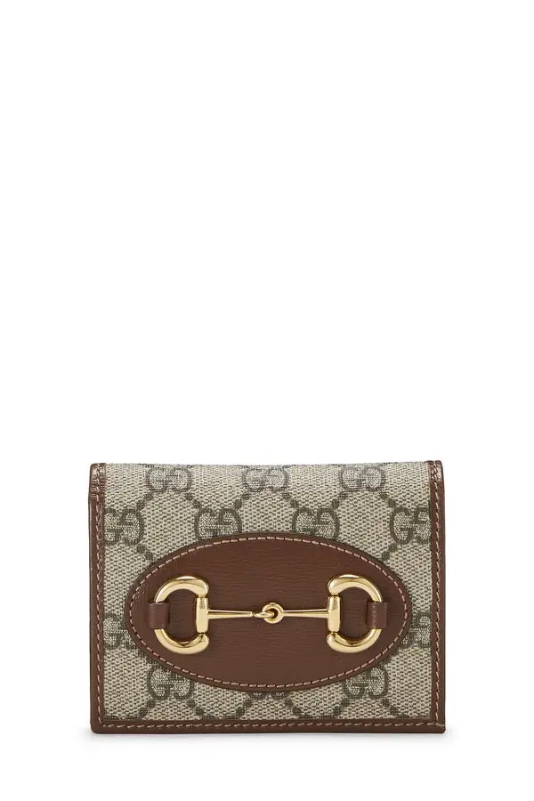 Gucci Gg Supreme Canvas Horsebit Compact Wallet