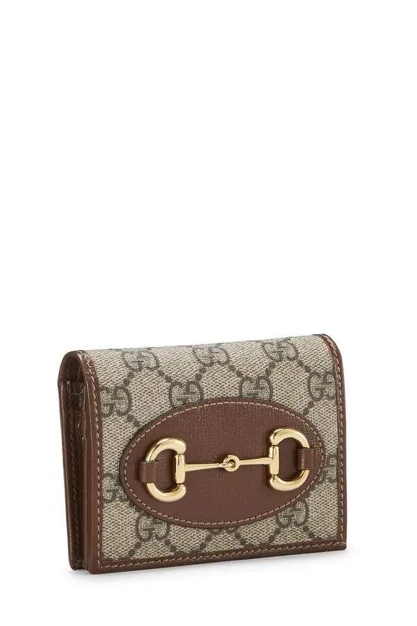 Gucci Gg Supreme Canvas Horsebit Compact Wallet