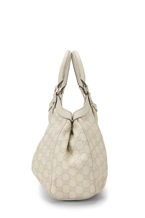 Gucci Guccissima Sukey Tote - White