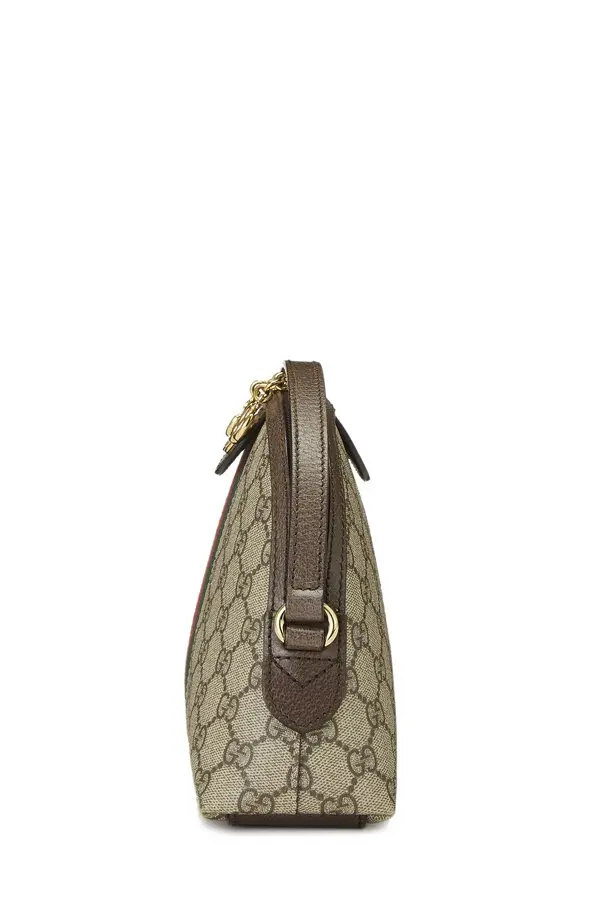 Gucci Gg Supreme Ophidia Dome Shoulder Bag - Brown
