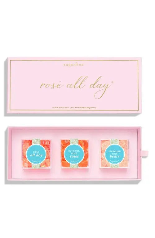 SUGARFINA Rosé All Day 3-piece Candy Bento Box - No Color