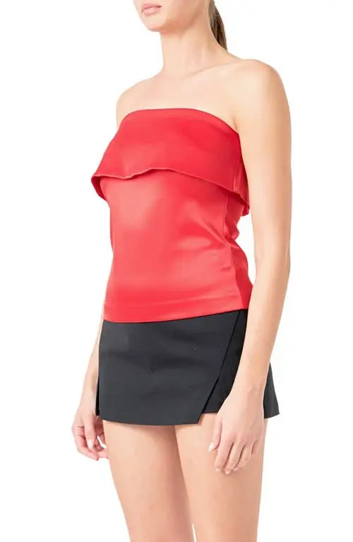 Endless Rose Strapless Satin Top