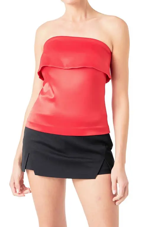 Endless Rose Strapless Satin Top