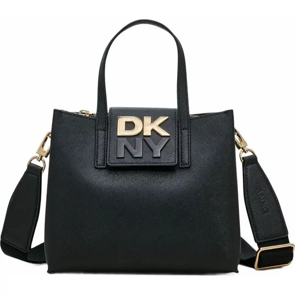 Dkny Faye Small Satchel - Blk/gold