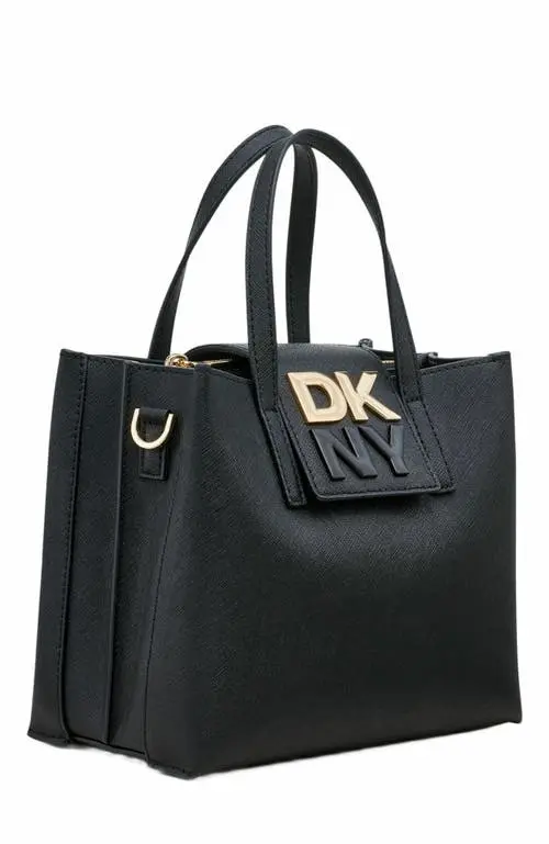 Dkny Faye Small Satchel - Blk/gold