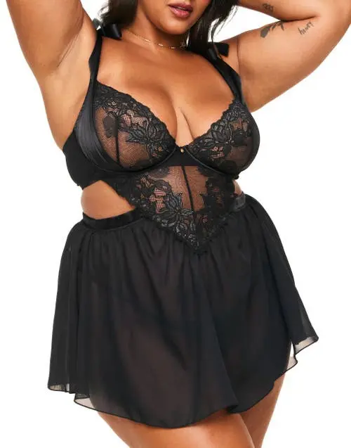 ADORE ME Fantasia Babydoll Lingerie - Black