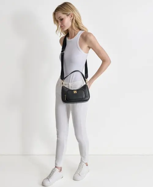Dkny Top-zip Shoulder Bag - Blk/black