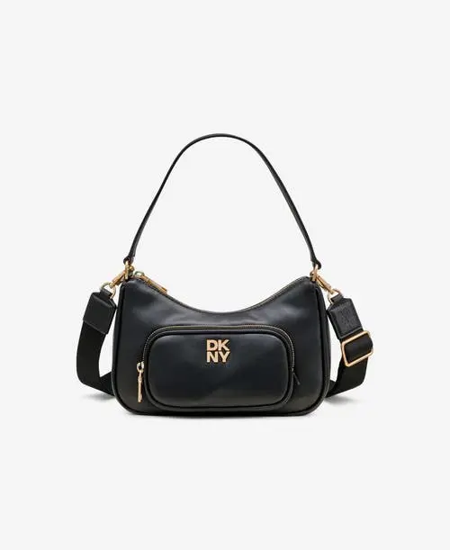 Dkny Top-zip Shoulder Bag - Blk/black