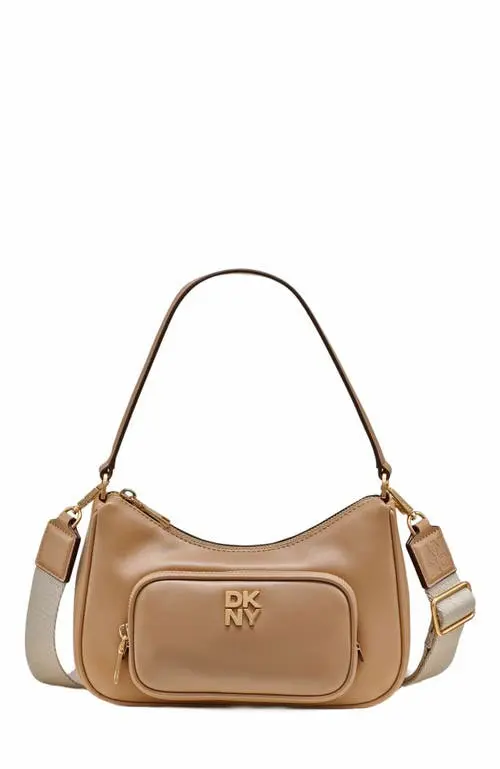 Dkny Top-zip Shoulder Bag - Cappucino