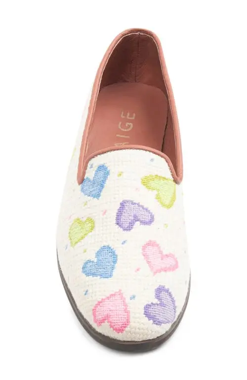 BYPAIGE Needlepoint Loafer - Tan Multi