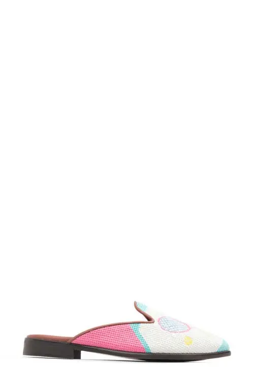 BYPAIGE Needlepoint Mule - White