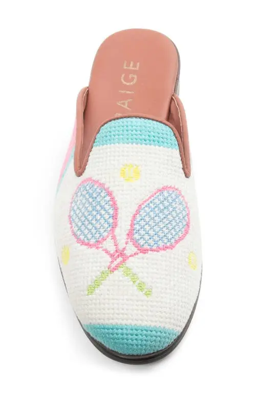 BYPAIGE Needlepoint Mule - White