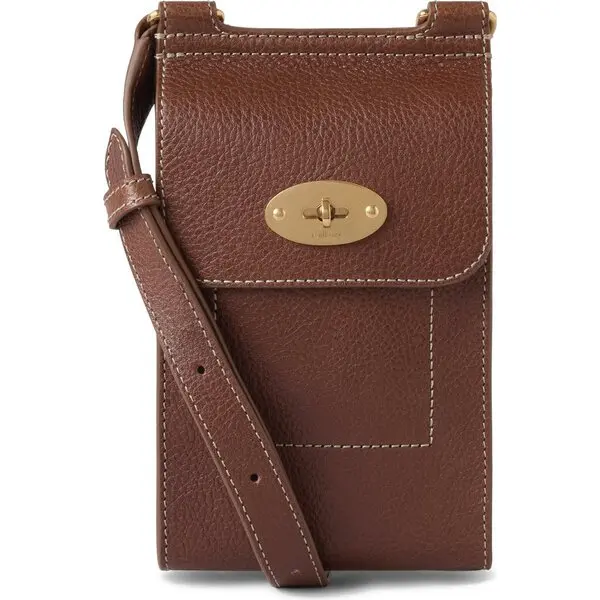 Mulberry Mini Antony Leather Pouch - Oak