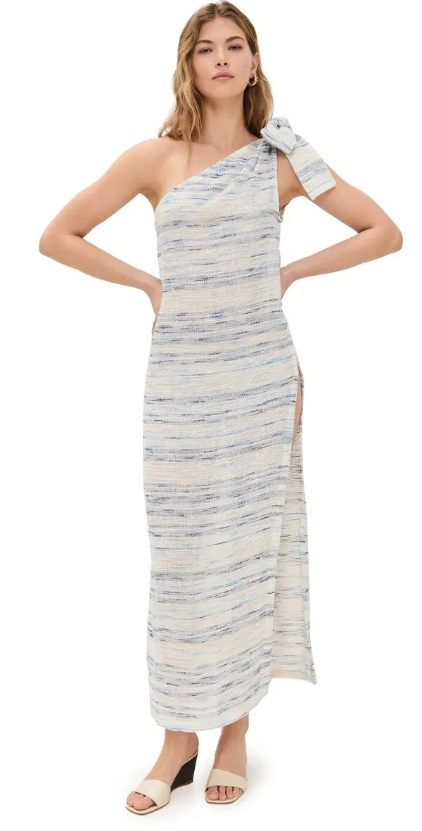 Lisa Marie Fernandez Sarong Dress - Sea Striped Gauze